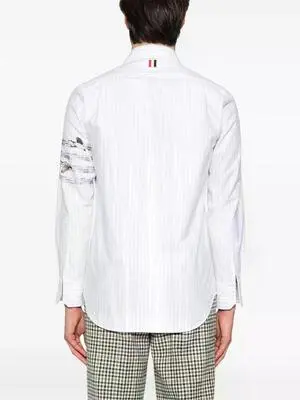 Thom Browne Embroidered-motif Shirt - Neutrals