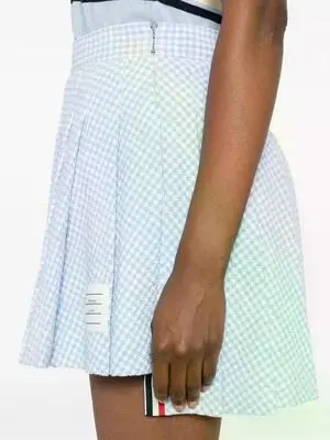 Thom Browne Pleated Tweed Midi Skirt