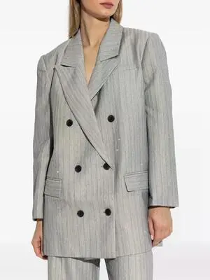 Munthe Double-breasted Pinstripe Blazer