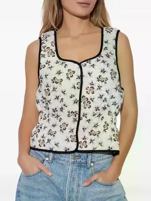 Munthe Floral-print Cropped Gilet