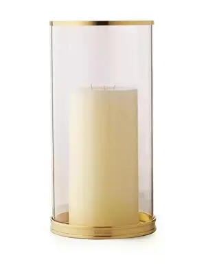 Ralph Lauren Modern Hurricane Glass Candleholder - Gold