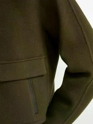 YVES SALOMON Leather Trim-detailing Jacket - Green