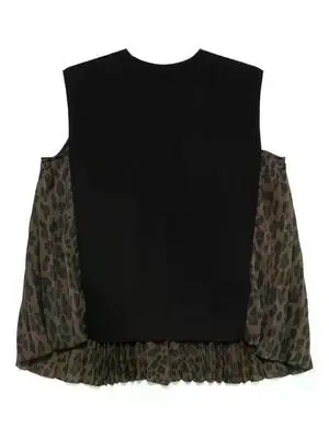 Sacai Leopard-print Top