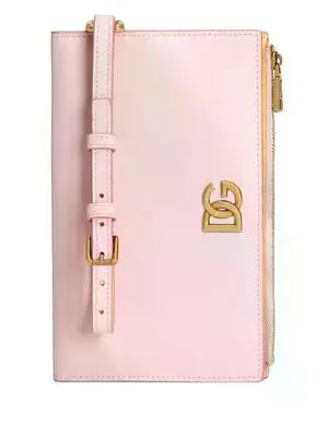 Dolce & Gabbana Dg-plaque Passport Holder - Pink