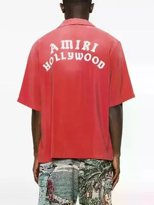 Amiri Hollywood Bowling Shirt - Red