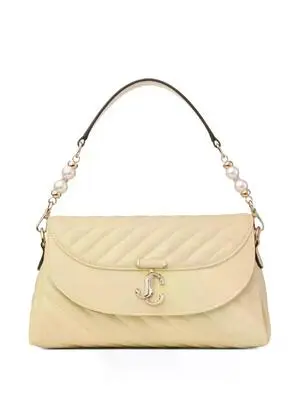 JIMMY CHOO Avenue Curve Quilted Shoulder Bag - Neutrals