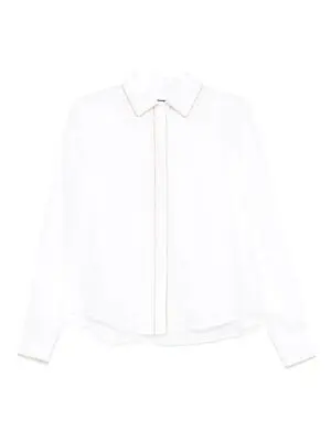 MVP WARDROBE Linen Trim Shirt - White