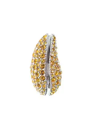 Tory Burch Crystal Embellished Teardrop Earrings - Silver