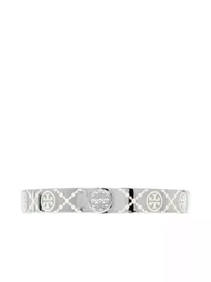 Tory Burch Logo-engraved Bracelet - Silver