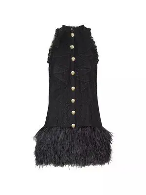 Balmain Lace-embellished Dress - Black