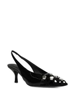 Attico 50mm Leather Slingback Pumps