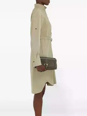 FERRAGAMO Front Flap Shoulder Bag - Grey