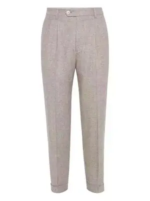 Brunello Cucinelli Tailored Pleated Trousers - Neutrals