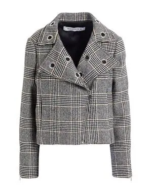 SHIRTAPORTER Flannel Glen Plaid Biker Jacket