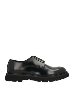 DOUCAL'S Lace-up Leather Derby Shoes - Black