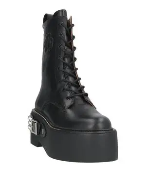 Maje Leather Studded Ankle Boots