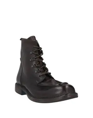 Moma Dark Calfskin Lace-up Ankle Boots
