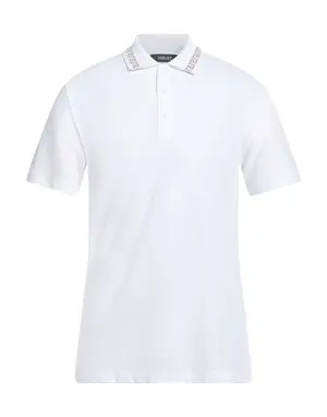 Versace Polo Shirt Size Cotton, Polyester, Metallic Polyester, Polyamide - White