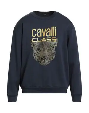 Roberto Cavalli Sweatshirt In Polyester And Cotton - Navy