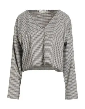 HAVEONE Houndstooth Flannel Top - Black