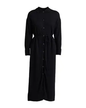 Alpha Studio Midi Shirt Dress In Merino Wool