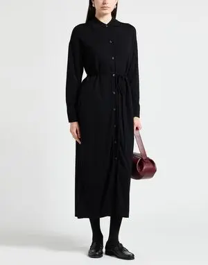 Alpha Studio Midi Shirt Dress In Merino Wool