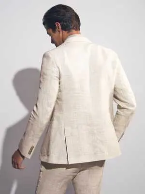 REISS Bloomfield Linen-cotton Single-breasted Suit Blazer Slim-fit