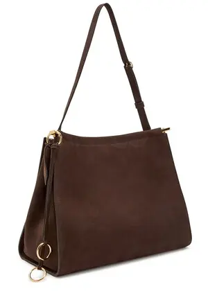 Alaïa Nubuck Shoulder Bag - Chocolate
