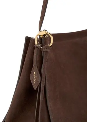 Alaïa Nubuck Shoulder Bag - Chocolate