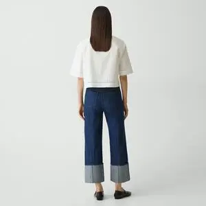 Theory Cuffed Relaxed Denim Pant