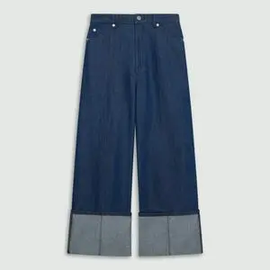 Theory Cuffed Relaxed Denim Pant