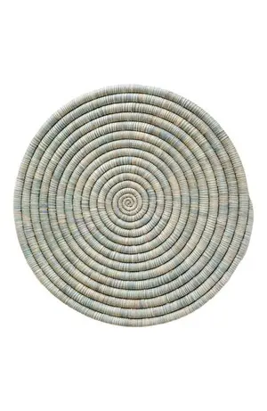 INDEGO AFRICA Mixed Raffia Platter - Sage & Natural