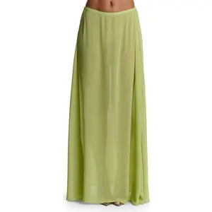 Naked Wardrobe Chiffon A-line Maxi Skirt