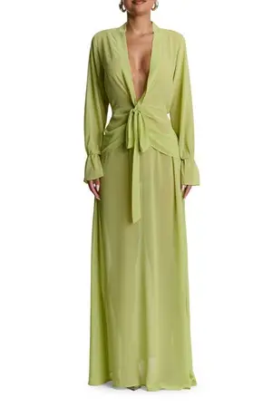 Naked Wardrobe Chiffon A-line Maxi Skirt