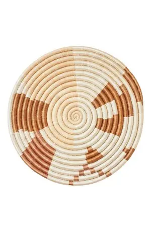 INDEGO AFRICA Abstract Form Platter In White
