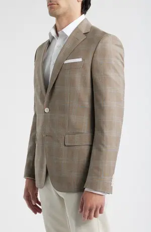 BOSS Hutson Slim-fit Sport Coat - Open Brown