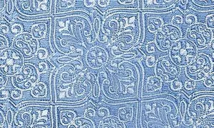 Eton Medallion Jacquard Silk Neck Tie - Medium Blue