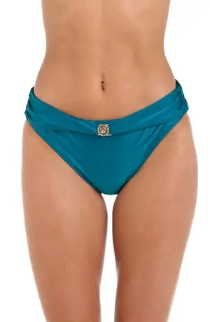 L'Agence Miya Foldover Bikini Bottom - Viridian