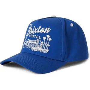 Brixton Motel Netplus Snapback Baseball Cap - Electric Blue/ Off White