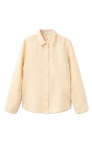 Mango Linen Button-up Shirt