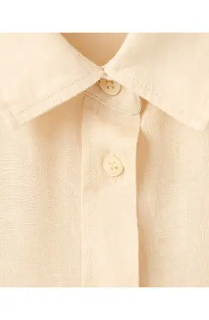 Mango Linen Button-up Shirt