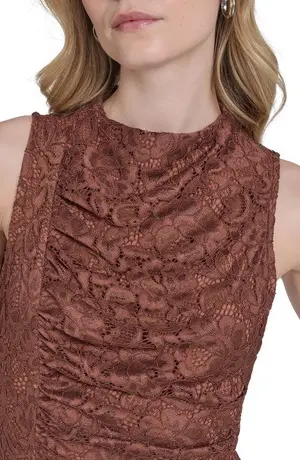 Vince Camuto Lace Sleeveless Sheath Midi Dress