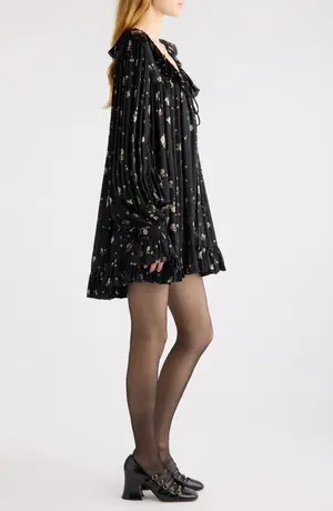 Chloé Liberty Print Silk Charmeuse Minidress