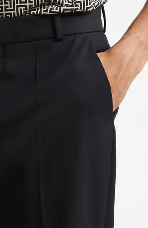 Balmain Tailored Wool Straight Leg Pants
