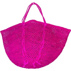ZANATANY CONCEPTS Sinah Raffia Tote Bag - Fushia
