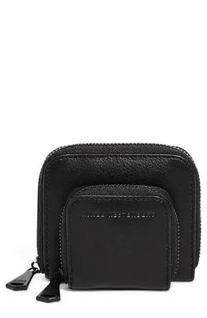 AIMEE Bowery Double Zip Wallet - Black