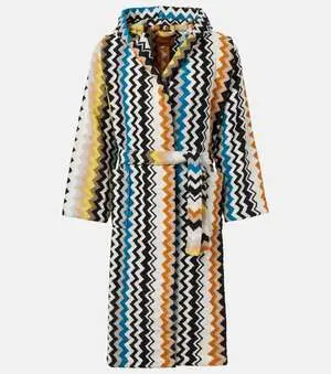 Missoni Zigzag Cotton Terry Bathrobe - Multicoloured