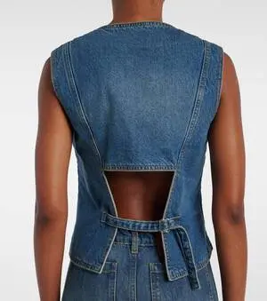 Victoria Beckham Denim Vest - Blue