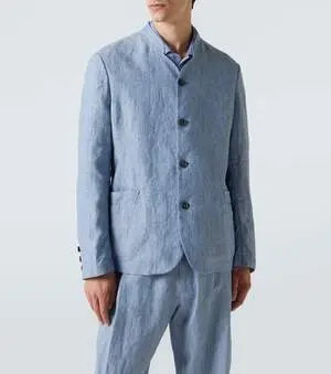 Giorgio Armani Single-breasted Linen Blazer