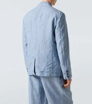 Giorgio Armani Single-breasted Linen Blazer
